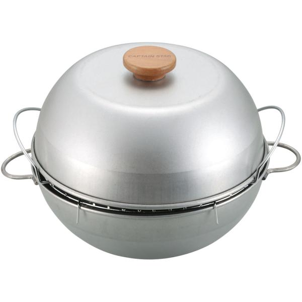 キャプテンスタッグ CAPTAIN STAG ミニ燻製鍋 UG-1054  UG1054　アウトドア　手軽に燻製!肉・チーズ・ゆでたまご等、燻製独特の美味しい風味が作れます。チップのつぎたし簡単!ふたをしたままアミを持ち上げるだけで、チップ...