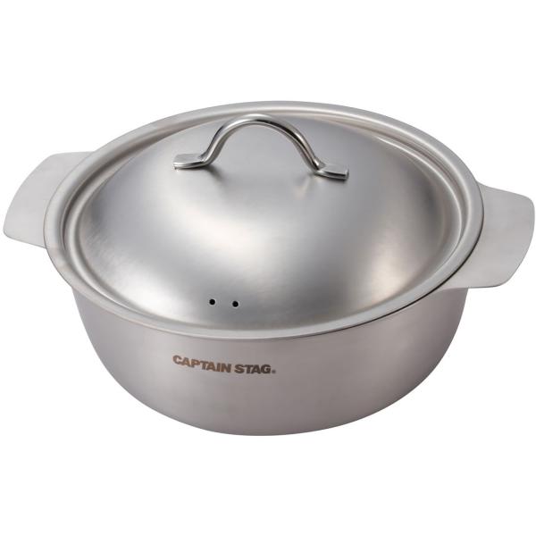 キャプテンスタッグ CAPTAIN STAG キャンプ鍋 18CM UH4212　アウトドア　1 〜 2 人前の鍋料理やスープ、ラーメン、湯沸かしに最適。フタを裏返してコンパクト収納。キャンプだけでなくご家庭の IH でも使用可能。アウトド...
