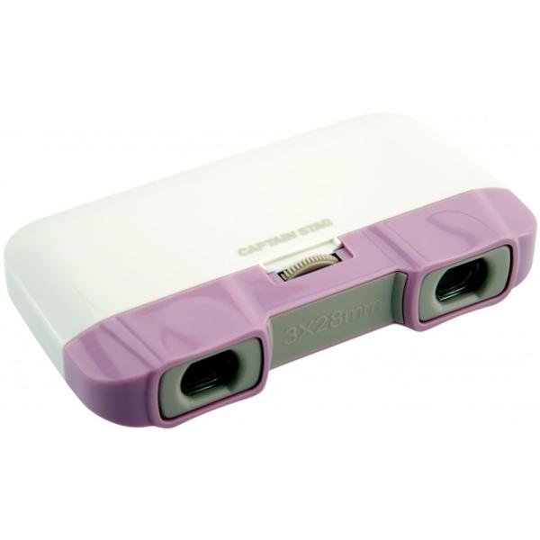 キャプテンスタッグ CAPTAIN STAG ポケットイン双眼鏡 3x28mm  ピンク  UM-1835  UM1835　アウトドア　超軽量!驚きの60g!●ポケットにすっと入るコンパクトタイプ!●スポーツ観戦、コンサートなどに!●倍率:...