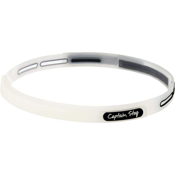 キャプテンスタッグ CAPTAIN STAG キャプテンスタッグ CAPTAIN STAG アウトドア グッズ ランニング ヘッドベルト ホワイト UX-5537  UX5537　アウトドア　額から流れ落ちる汗を前面のミゾによって左右に振り...