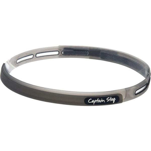 キャプテンスタッグ CAPTAIN STAG キャプテンスタッグ CAPTAIN STAG アウトドア グッズ ランニング ヘッドベルト ブラック UX-5538  UX5538　アウトドア　額から流れ落ちる汗を前面のミゾによって左右に振り...