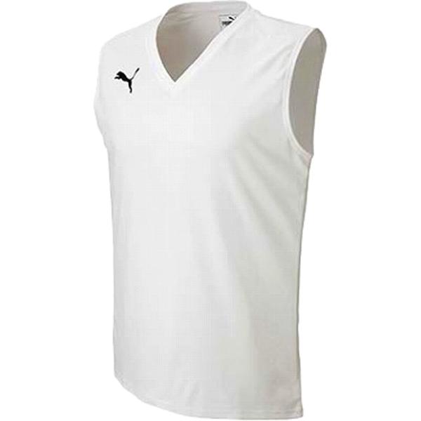 プーマ PUMA ジュニアSLインナーシャツ キッズ 小学生 子ども ノースリーブ Vネック ワンポイント ランニング ジョギング トレーニング ウォーキング クラブ ウェア  655278 02　サッカー　スリーブレスジュニアインナーシャ...