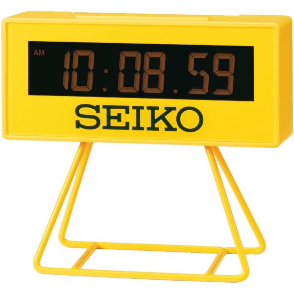 セイコー SEIKO SQ815Y SQ815Y　スポーツの感動と興奮をお気に入りの場所に飾ろう!数多くのスポーツイベントで活躍するセイコーのスポーツタイマーをモチーフにしたデジタルクロック。手のひらサイズの小ぶりなモデル。  爆買