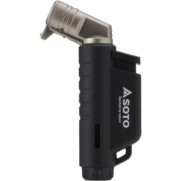 ソト SOTO マイクロトーチACTIVE アクティブ ブラック ST-486BK 耐風バーナー 小型 着火 点火 登山 キャンプ バーベキュー 防災 停電対策 災害対策  ST486BK　アウトドア　手のひらに、すっぽり収まる超小型強力耐...
