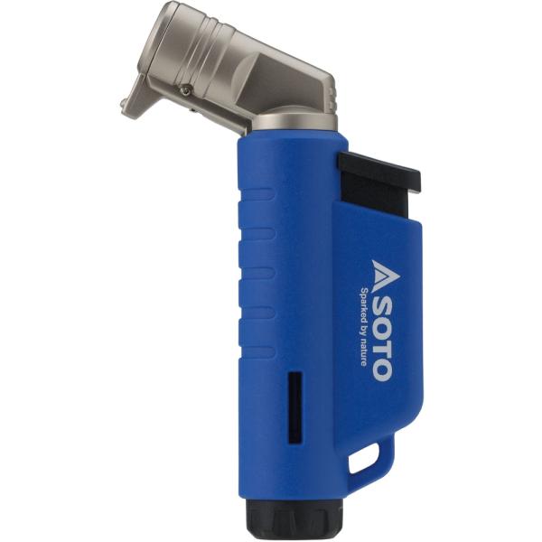 ソト SOTO マイクロトーチACTIVE アクティブ ブルー ST-486BL 耐風バーナー 小型 着火 点火 登山 キャンプ バーベキュー 防災 停電対策 災害対策  ST486BL　アウトドア　手のひらに、すっぽり収まる超小型強力耐風...