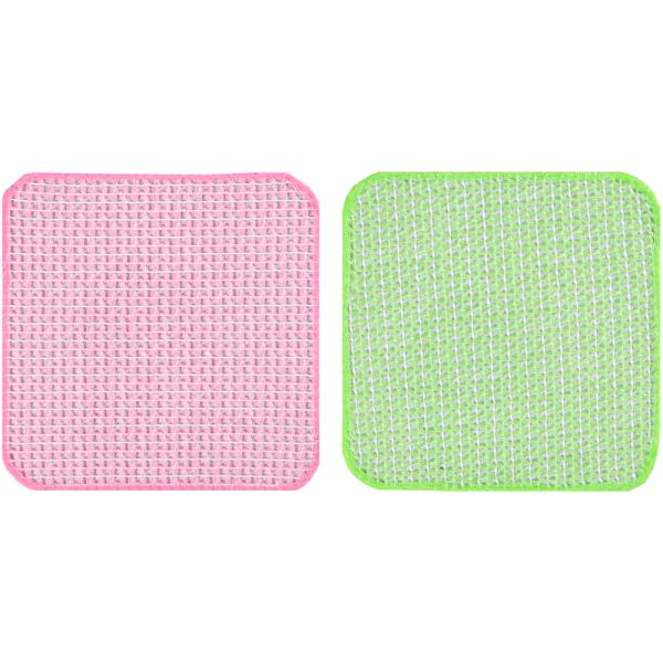 サンコー SANKO キッチンピカイチ 衛生用品 清掃用品 掃除用具 衛生的 経済的 メッシュ生地 速乾 クリーナー 特殊繊維 水だけ ソフト ふきん ピンク グリーン 2色  BO49 PIGR　メッシュ生地で乾きが早いクリーナーです。ク...