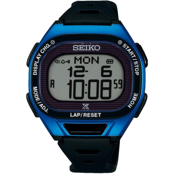 セイコー SEIKO ス-パーランナーズS690 メタリックブルー 薄型 ストップウォッチ ソーラー充電 日常生活用強化防水 LEDライト機能 カレンダー タイマー アラーム  SBEF049　特徴:4本ねじ固定裏ぶた、ELライト機能(タッ...