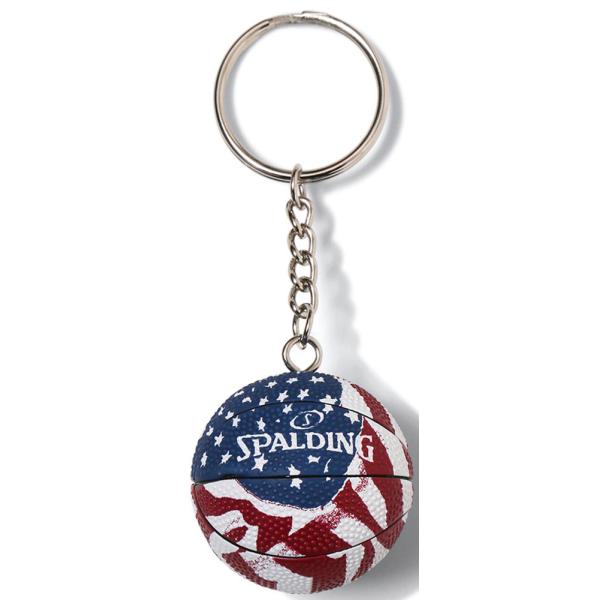 スポルディング SPALDING キーチェーン スターズアンドストライプス バスケットボール アクセサリー 11-009SS 星条旗 キーホルダー チャーム 部活 引退 プレゼント アメリカ  11009SS　バスケット　バスケットボール型...