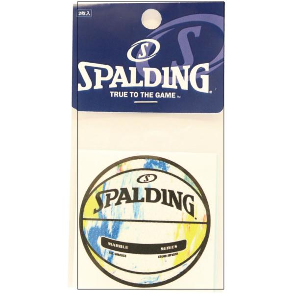 スポルディング SPALDING ボールステッカーマーブルマルチ バスケットボール アクセサリー バスケ ホワイト メンズ レディース ディンプル再現 シール ステッカー スマホステッカー  14001ML　バスケット　ボールの形をした2枚...