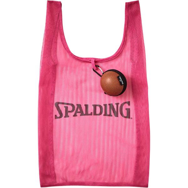スポルディング SPALDING ボールキャリアー マゼンタ メッシュバッグ カラビナ付き収納ポーチ バスケットボール 7号サイズ 7号球 エコバッグ ボールバッグ バスケ 持ち運び 部活  42006MG　バスケット　バスケットボールデザ...