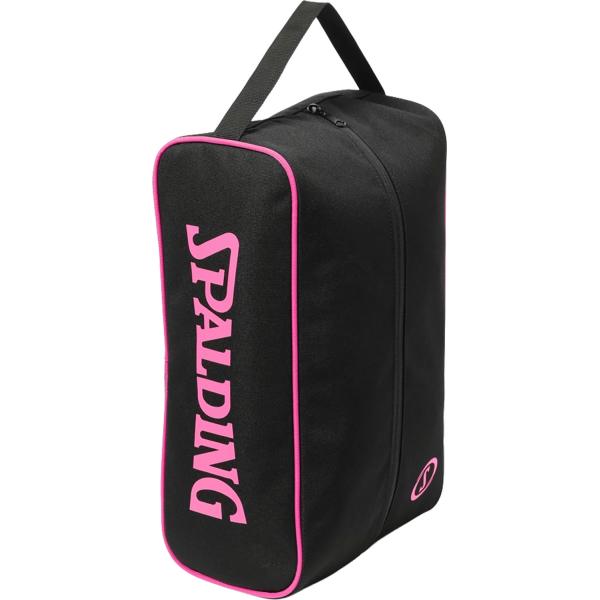 スポルディング SPALDING シューズケース ブラック×マゼンタ  42007MG　バスケット　パイピングを施し、しっかりとした肉感のある撥水生地を使用したシューズケース。  爆買