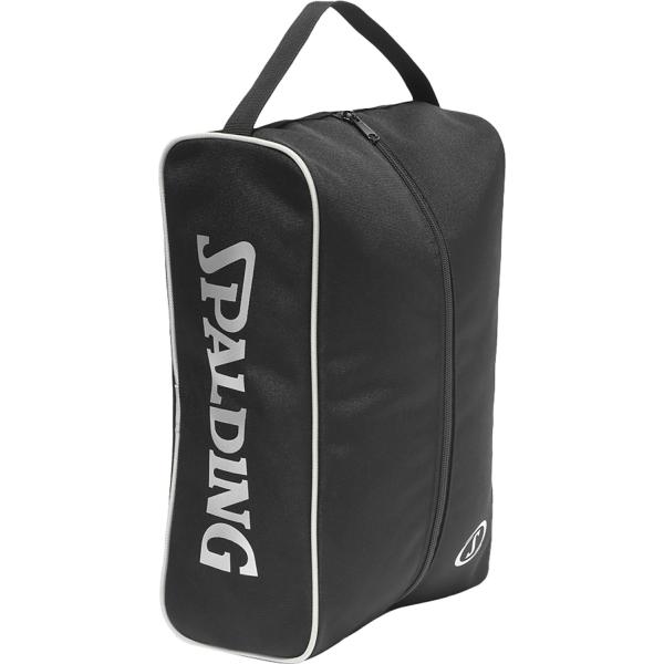 スポルディング SPALDING シューズケース ブラック×シルバー  42007SI　バスケット　パイピングを施し、しっかりとした肉感のある撥水生地を使用したシューズケース。左サイド部分には SPALDING ロゴ、正面右下にはファスト ...
