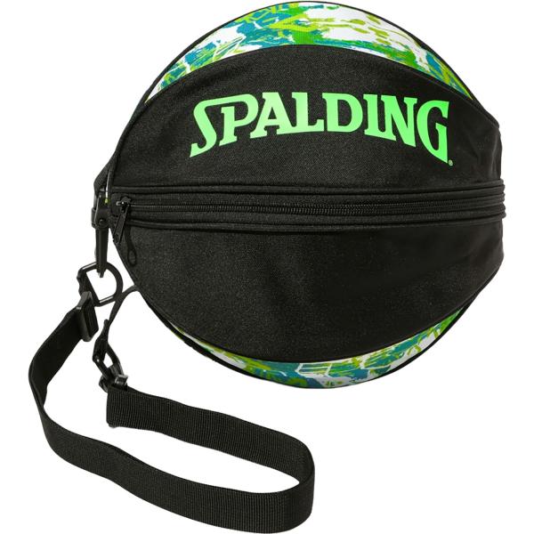 スポルディング SPALDING ボールバッグ グラフィティ グリーン×イエロー  49001GGY　バスケット　ストリートアートをイメージした鮮やかなグラフィティ柄を配色で左右に配したデザインのボールバッグ。  爆買