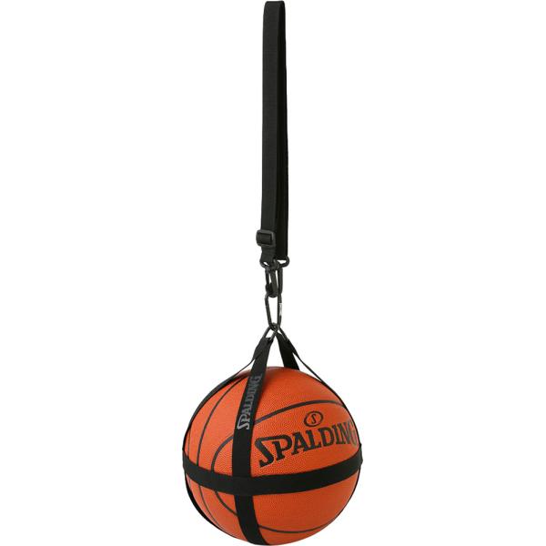 スポルディング SPALDING バスケットボールハーネス ブラック 50-013BK ハーネス ベルト式ボールバッグ バスケットボール カラビナ付き 7号球 バスケ用品 ボールケース 球技  50013BK　バスケット　ハーネスベルト式の...
