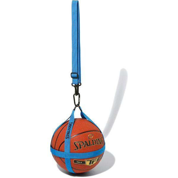 スポルディング SPALDING バスケットボールハーネス シアン 50-013CY バスケットボール ベルト式ボールバッグ カラビナ付き 7号球 バスケ用品 ハーネス バスケ ボールケース  50013CY　バスケット　ハーネスベルト式の...