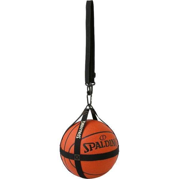 スポルディング SPALDING バスケットボールハーネス ブラック×ゴールド 50-013GD ハーネス ベルト式ボールバッグ バスケットボール カラビナ付き 7号球 バスケ ボールケース  50013GD　バスケット　ハーネスベルト式の...