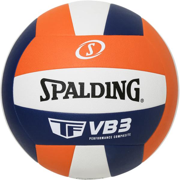 スポルディング SPALDING VB3 オレンジ×ホワイト×ネイビー SZ5 72406Z　バレーボール 　高級感のあるカバー素材を使用した、縫製の無いカバーが特徴のビギナー向けバレーボール。