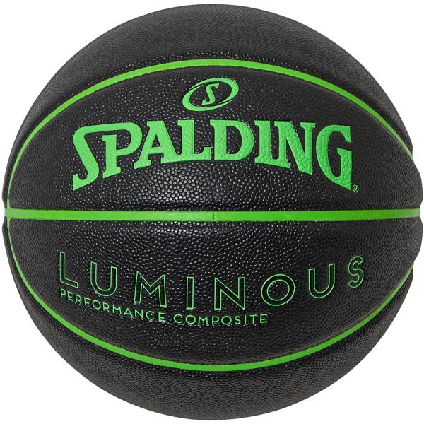スポルディング SPALDING ルミナス ブラック×グリーン  77979J　バスケット　ネオンカラーのロゴとチャネルが目を引く LUMINOUS シリーズ。クッション性に優れた厚みのあるカバー素材を使用することで、十分なバウンドと高級感...