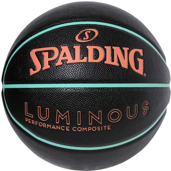 スポルディング SPALDING ルミナス コンポジット ブラック×サーモン×ミント SZ6 78054J　バスケット　ネオンカラーのロゴとチャネルがバイカラーなデザインの LUMINOUS シリーズ。ネオンカラーのロゴと深いチャネルにより...