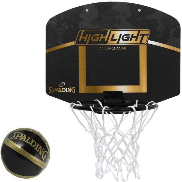 スポルディング SPALDING マイクロミニ ハイライト ゴールド  79095J　バスケット　躍動感、スピード感を表現した[ HIGHLIGHT ]ロゴデザインがポイントのマイクロミニ。