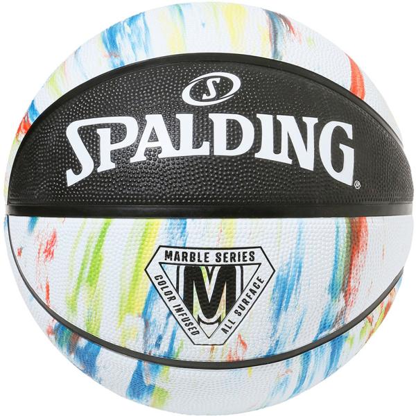 スポルディング SPALDING マーブル ブラック×ホワイト 7号球 バスケットボール ボール SZ7 バスケ 大学生 中学 高校 練習 部活 シュート 屋外向け 耐久性 ストリート  84404Z　バスケット　アウトドアでのプレーに適し...
