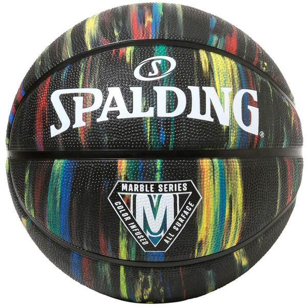 スポルディング SPALDING マーブル ブラック ラバー 6号球 84-407Z バスケットボール ボール SZ6 中学生以上 屋外向き 耐久性 部活 バスケ 練習 自宅 バスケ部  84407Z　バスケット　ユニークなデザインパターン...