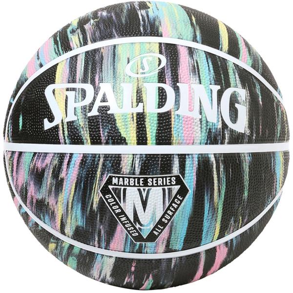 スポルディング SPALDING マーブル ブラックパステル 5号球 バスケットボール ボール SZ5 ミニバス 小学生 屋外向け 耐久性 入門 練習 体育館 自宅 シュート バスケ 5号  84418Z　バスケット　アウトドアでのプレーに...