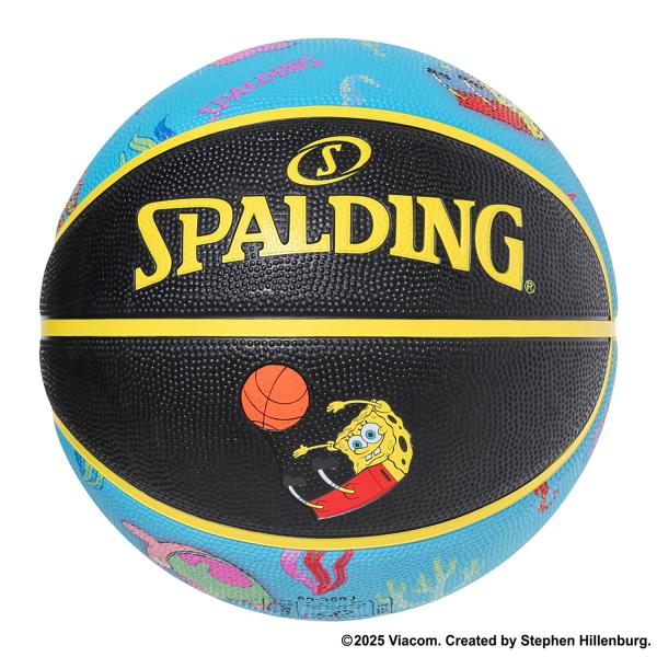 スポルディング SPALDING スポンジ・ボブ アンダーザシー SZ5 85370J　バスケット　海底を浮遊するスポンジ・ボブとパトリックのポップでカラフルなラバーボール。  爆買