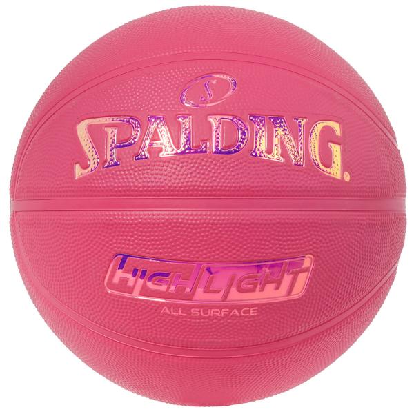 スポルディング SPALDING ハイライト カラーラッシュ ピンク ラバー SZ6 85-380J 85380J　バスケット　大人気商品 HIGHLIGHT シリーズから、ホログラムロゴが輝くポップなワントーンカラーの新シリーズ COLO...