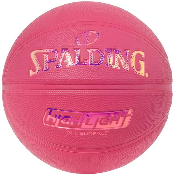 スポルディング SPALDING ハイライト カラーラッシュ ピンク ラバー SZ5 85-385J 85385J　バスケット　大人気商品 HIGHLIGHT シリーズから、ホログラムロゴが輝くポップなワントーンカラーの新シリーズ COLO...