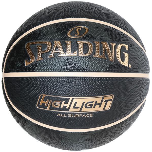 スポルディング SPALDING ハイライト パール ラバー SZ6 85393J　バスケット　躍動感、スピード感を表現した HIGHLIGHT ロゴがポイントのラバーボール。屋内、屋外どちらでも快適に使用できる、グリップ力の高いラバー素材...