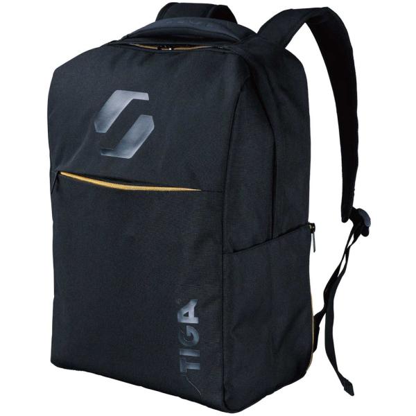 スティガ STIGA リュックサック ライバルJP ブラック/ゴールド  1422010184　卓球　ゴールドのファスナーがポイントのリュック。普段使いにぴったりの大きさで、両サイドにはペットボトルが収納できるポケット付き。  爆買