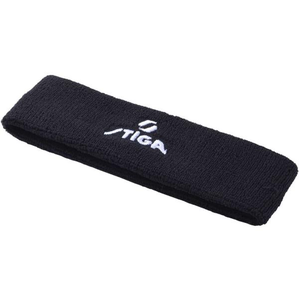 スティガ STIGA ヘッドバンド ブラック ヘアバンド アクセサリー 汗止め ロゴ入り  1921051401　卓球　STIGAロゴ入りのヘッドバンド。