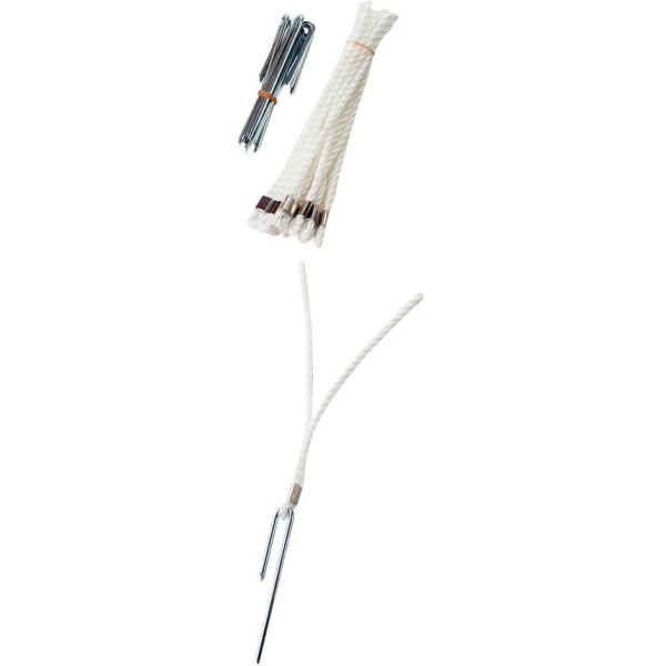 三和体育 ポイントマーカー 6mm 白 学校 体育 授業 部活動 クラブ活動 スポーツクラブ 器具 備品 用具 目印 運動会 体育祭 グラウンド 校庭 2本ロープ仕様  S8191　2本ロープ仕様で視認性が良いマーカーです。  爆買