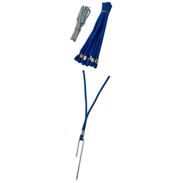 三和体育 ポイントマーカー 6mm 青 学校 体育 授業 部活動 クラブ活動 スポーツクラブ 器具 備品 用具 目印 運動会 体育祭 グラウンド 校庭 2本ロープ仕様  S8193　2本ロープ仕様で視認性が良いマーカーです。  爆買