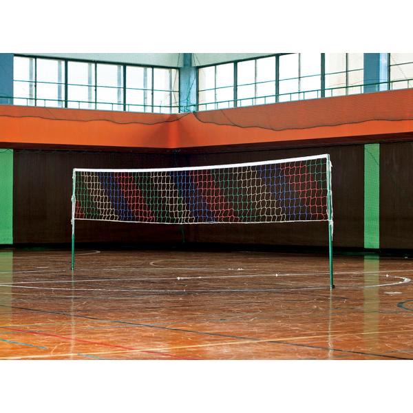 三和体育 バレーボール ソフトバレーネット ストライプ 学校 体育 授業 部活動 クラブ活動 スポーツクラブ 器具 備品 用具 用品 レクリエーション 体育館 自主練習  S9417　バレーボール 　ポリエチレン製のソフトバレーネット。試合...