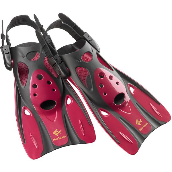 リーフツアラー Reef Tourer コンパクトストラップフィン フィン シュノーケリング コンパクト 旅行 トラベル 軽量 スノーケリング スノーケル マリン 海 海水浴 ビーチ 水遊び  RF0106 MDR　マリン　旅行に便利な軽量...