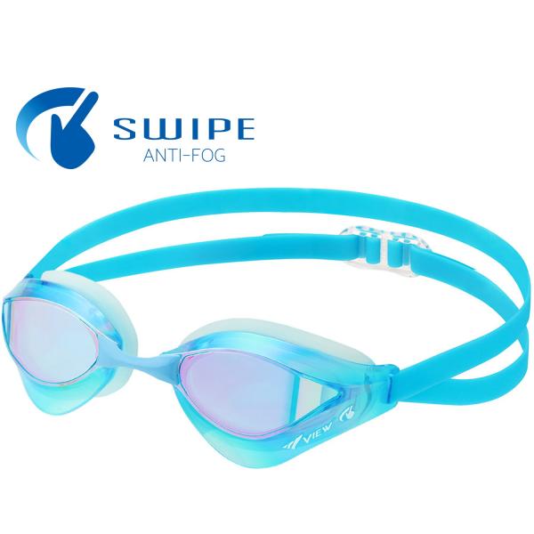 ビュー VIEW ブレードオルカ BladeORCA メンズ レディース SWIPE レーシング クリアフレーム スイミングゴーグル ミラーモデル くもり止め UVカット  V230SAMC AMP　スイミング　目の周りの凸凹を抑えた独自フ...