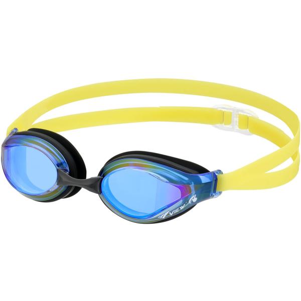 ビュー VIEW TRY  V260JSAM　スイミング　くもり止め機能10倍のスワイプアンチフォグ搭載。薄型シリコーンクッションで飛び込み時のズレ軽減。ジュニアサイズのレーシングゴーグルミラータイプ。