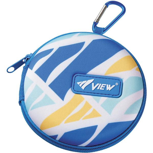 ビュー VIEW カラビナ付ゴーグルケース メンズ レディース フィットネスゴーグル バッグ スイミングゴーグル 収納ケース 水中めがね 海水浴 プール 川遊び くもり止め収納  VA1304 BL　スイミング　サイドアーム付きのゴーグルや...
