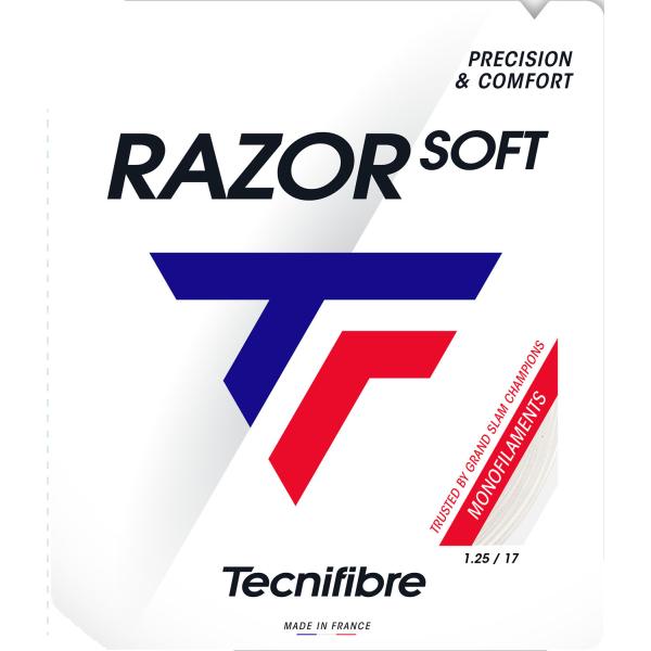 テクニファイバー Tecnifibre RAZORSOFT1.30ホワイト12M  04GRAS130W　テニス　ツアーで使用されている最も柔らかいポリエステルストリングの一つ。レーザーコードの特徴である精度の高さと耐久性の高さを持ちつつ、...