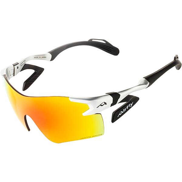 エアフライ Airfly 鼻パッドのないスポーツサングラス AF-301 C-32WV 偏光レンズ 反射防止 紫外線透過率0.1 偏光度99 視界 くっきり 熱中症対策 メガネ  AF301C32WV　ワイドサイズの偏光レンズを組み込んだモ...