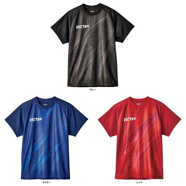 ヴィクタス VICTAS V-NTS413 ゲームシャツ トップス 吸汗速乾 部活 トレーニング 練習 試合 大会 ユニセックス  532401　卓球　2024 年度男子日本代表モデル。世界的現代アーティストとコラボレーションした商品。[カ...