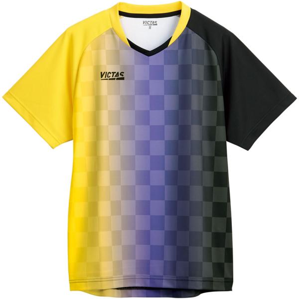 ヴィクタス VICTAS バーティカル グラデーション ゲームシャツ VERTICAL GRADATION GS シャツ ウエア JTTA公認 メンズ レディース 吸汗速乾 抗菌 防臭 UVカット  612101 3010　卓球　吸汗速乾性...