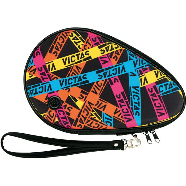 ヴィクタス VICTAS プリンテッドラウンドラケットケース PRINTED ROUND RACKET CASE ラウンド型 ハードラケットケース ラケット2枚収納可能   672111 1800　卓球　ラウンド型ハードラケットケースです。...