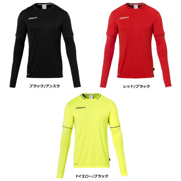 ウールシュポルト uhlsport ゴールキーパーシャツ セーブ GKシャツ  1005723　サッカー　上腕・肩口がダブルレイヤー構造になっている、フィット感の高いゴールキーパーシャツ。肘には動きやすいようにプリントガードを採用。