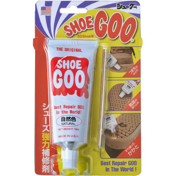シューグー shoeGOO シューグー 自然色    S312　アウトドア　シューズケア用品。用途はいろいろありますが、なれ親しんだスポーツシューズ、トレッキングシューズの補修材としてはあまりにも有名です。   爆買