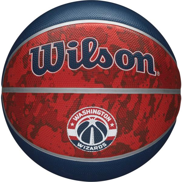 ウイルソン Wilson NBA TEAM TIEDYE BSKT WAS WIZARDS B1500XBWAS　バスケット　NBA チームのロゴ入りラバー製ボール。