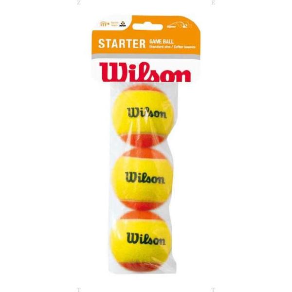 ウイルソン Wilson ジュニア用スポンジテニスボール 7〜11歳向け  Starter Game Ball 3個入り袋  T1373　テニス　対象年齢 7 〜 11 歳のスポンジボール。