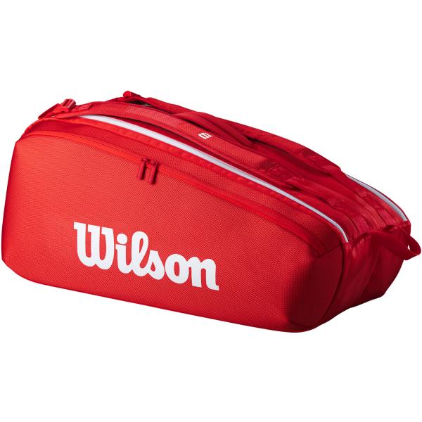 ウイルソン Wilson SUPER TOUR WILSON RED 9PK 2025 RED WR80367010　テニス　WILSON バッグのシグネチャーシリーズ・ SUPER TOUR がアップデートし登場。世界を転戦する選手たちの...